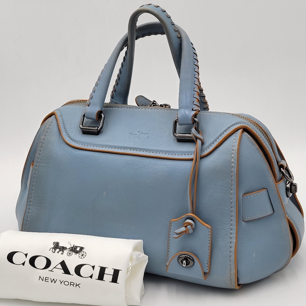 Coach Ace Satchel, Guc, Cornflower Blue - Gem